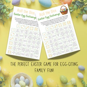 Easter Egg Exchange Dice Game, Printable and Editable Easter Activity ...
