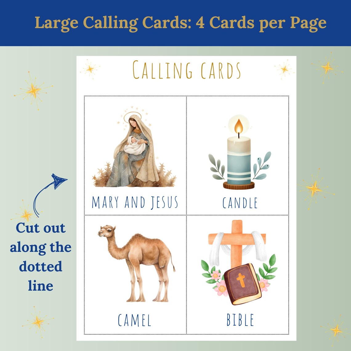 Nativity Bingo Game – 30 Printable Cards, Perfect for Church, Bible ...