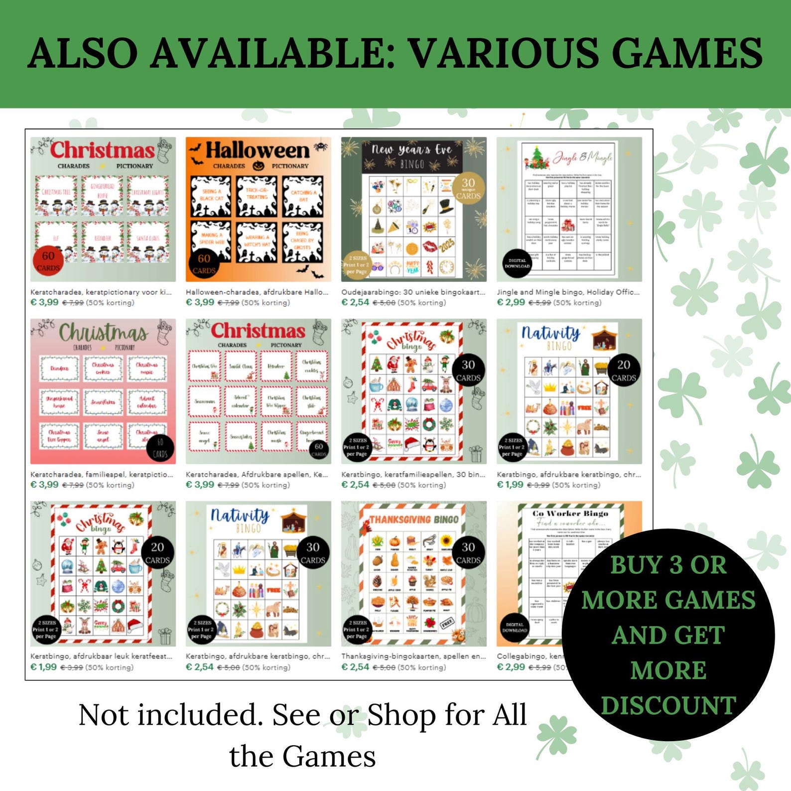 St Patty Day Left Right Story Game - Printable Left Right, Fun St ...