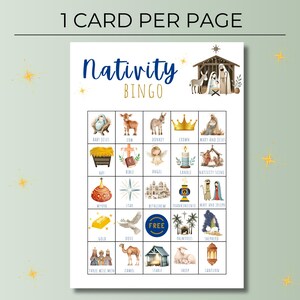 Nativity Bingo Game, 30 Printable Cards, Perfect for Church, Bible ...