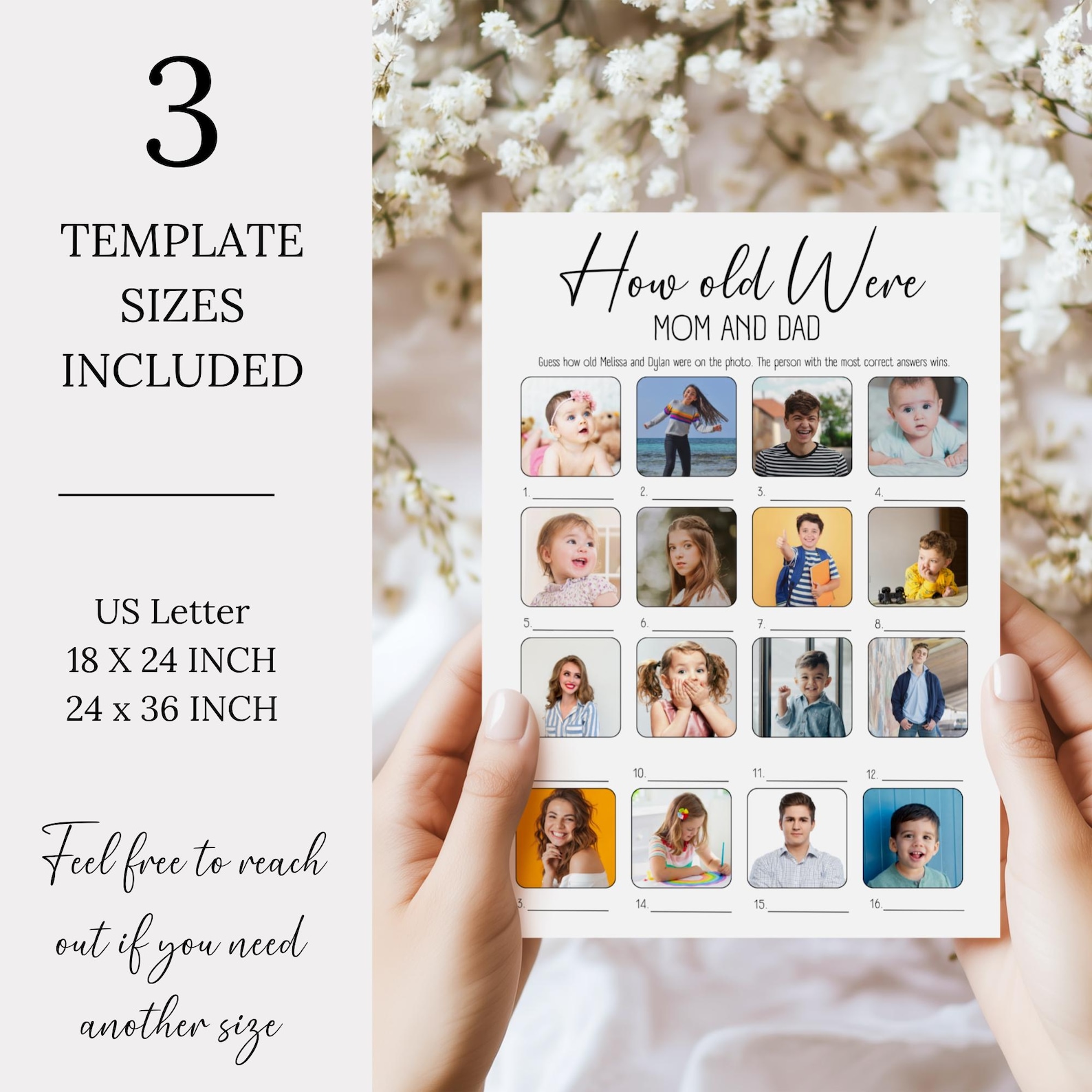 Baby Picture Guessing Game Template, Printable Guess Who Baby Shower ...