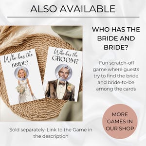 Who Has the Bride and Groom Scratch off Cards, Unique Bridal Shower ...