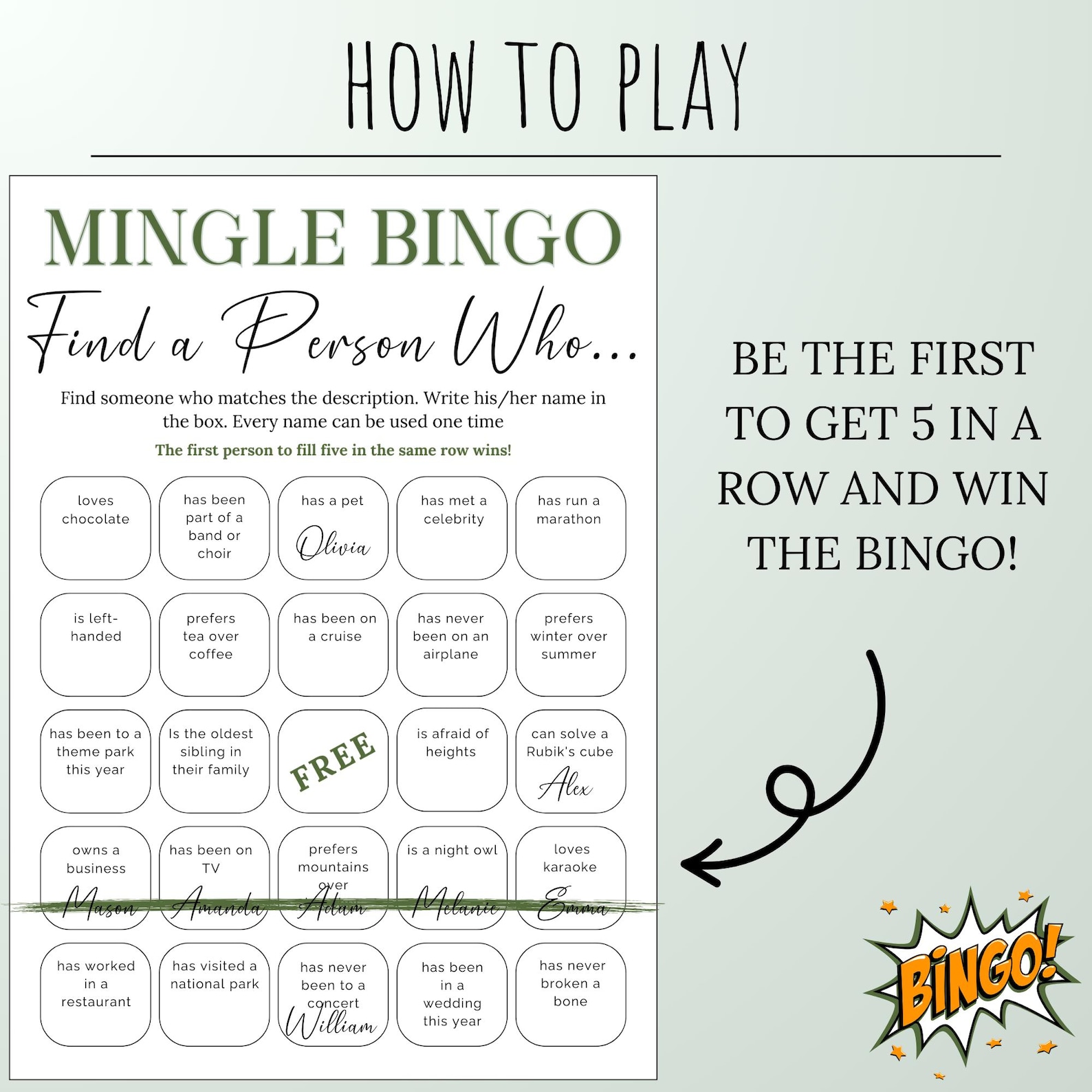 Getting to Know You Bingo, Fun Icebreaker Game for Office Parties, Team ...