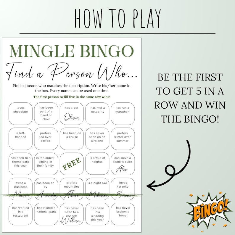 Getting to Know You Bingo, Fun Icebreaker Game for Office Parties, Team ...