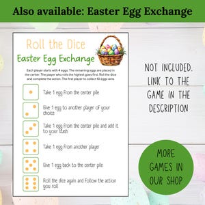 Easter Egg Exchange Dice Game, Printable and Editable Easter Activity ...