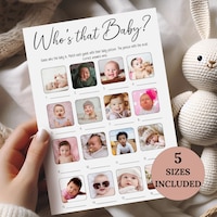 Guess Who Baby Picture Game Customizable Template | Powerpoint Games ...