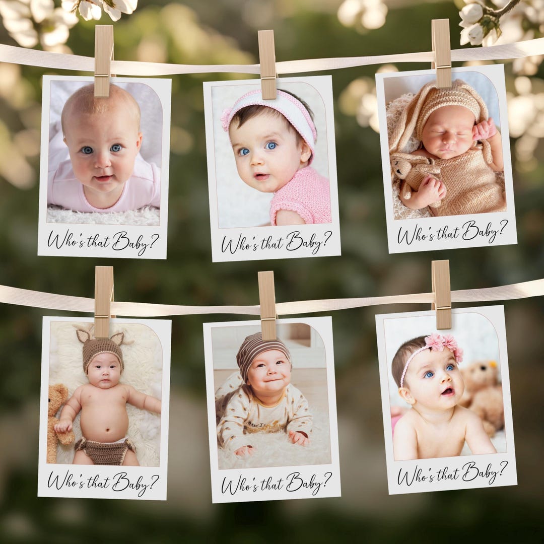 Guess the Baby Photo Game: Editable Baby Shower Activity (printable ...
