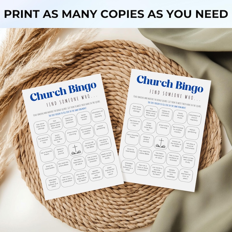 Find Someone Who Bingo Christian, Printable Icebreaker Game for Church ...