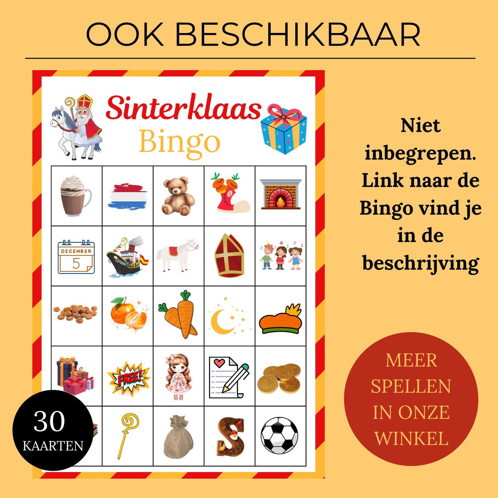 Sinterklaas Gift Exchange Dice Game, Sinterklaas Games for Children ...