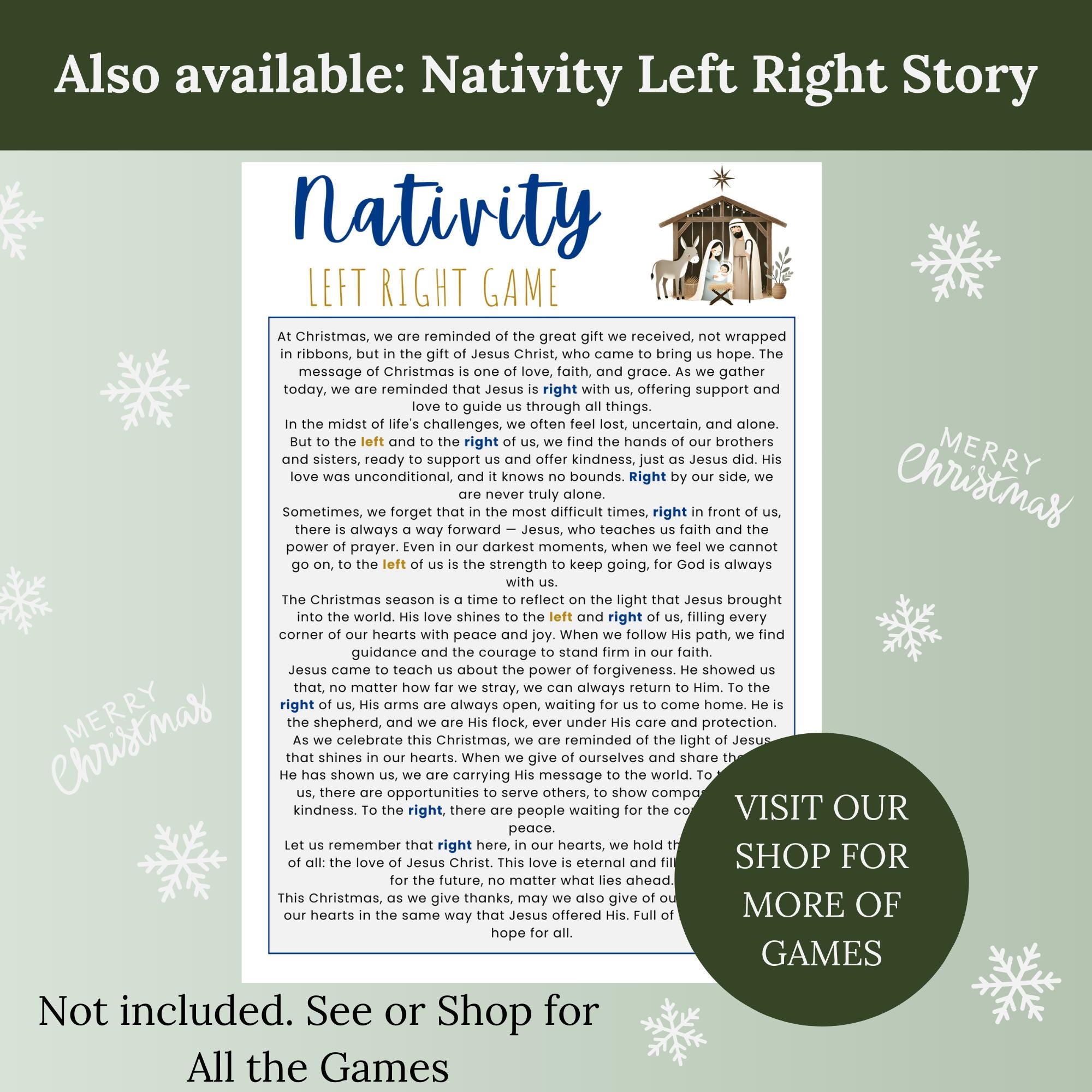 Left Right Poem - Fun Printable Christmas Gift Exchange Game for ...