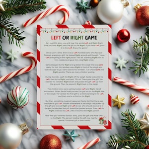 Left Right Poem - Fun Printable Christmas Gift Exchange Game for ...