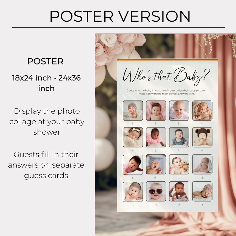 Who's That Baby Photo Game, Printable Guess Who Baby Shower Game ...