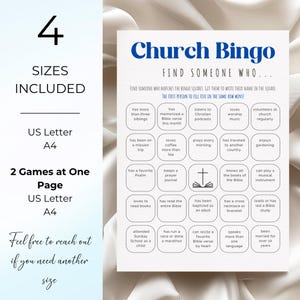 Find Someone Who Bingo Christian, Printable Icebreaker Game for Church ...