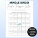 Editable Mix and Mingle Bingo - Printable Ice Breaker Game With Get to ...