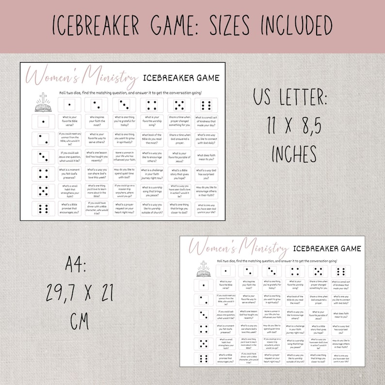 Womens Ministry Icebreaker Game, Fun Printable for Bible Study, Womens ...