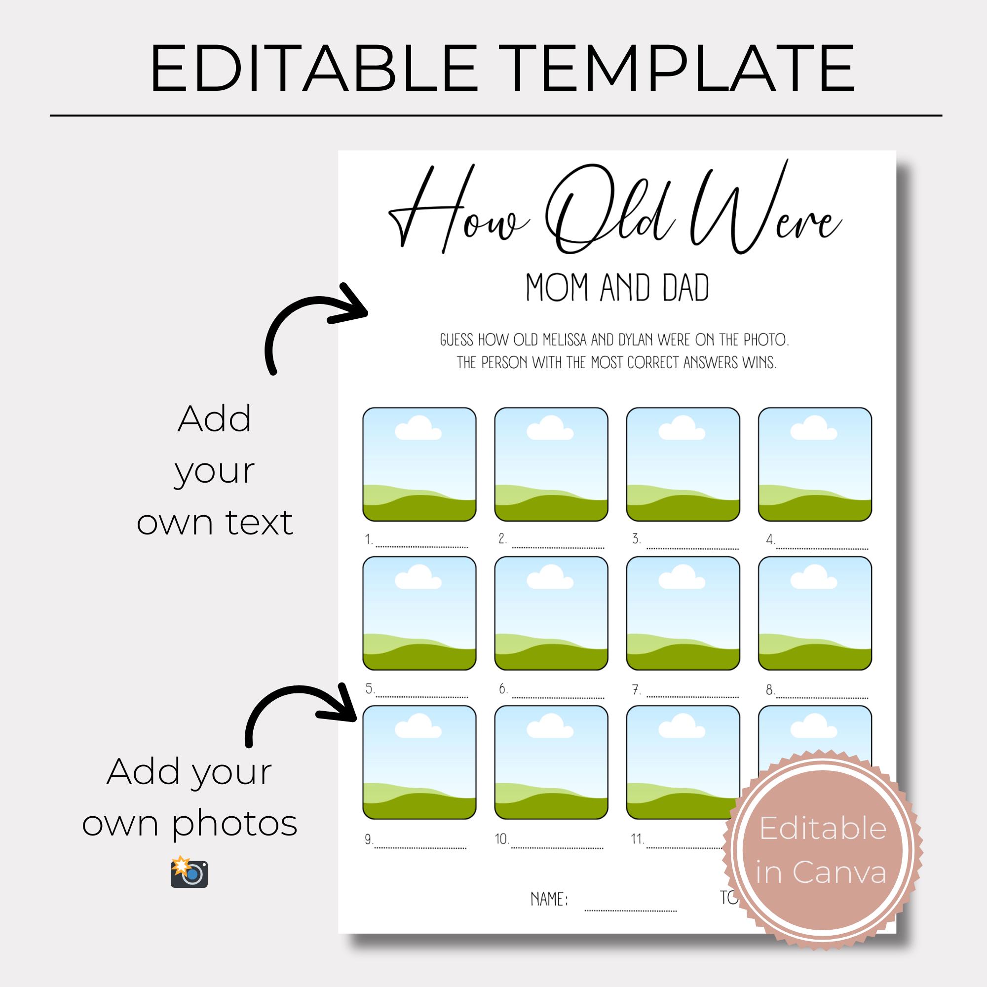 Baby Picture Guessing Game Template, Printable Guess Who Baby Shower ...