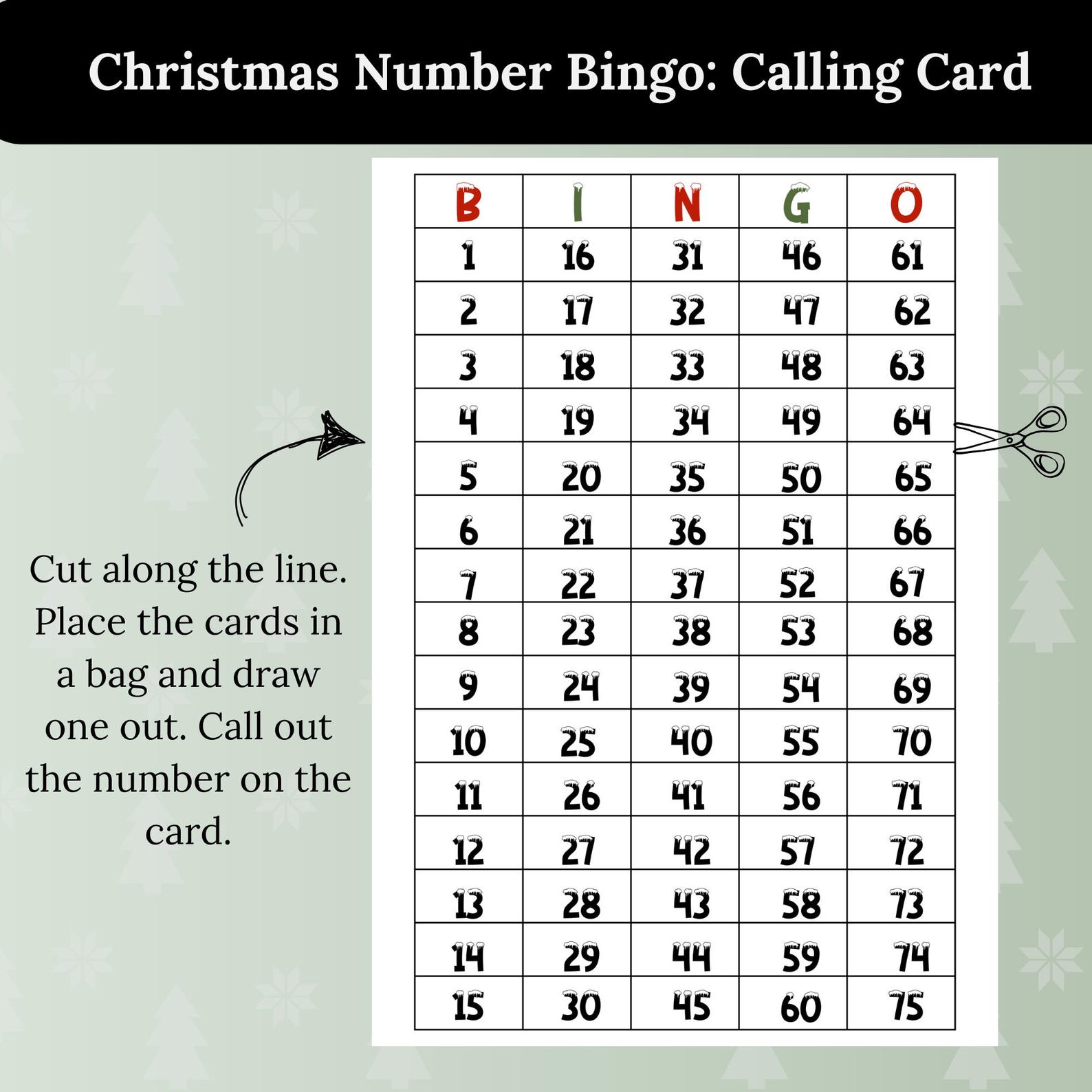 Christmas Number Bingo - 50 Christmas Bingo Cards, Fun Christmas Games ...