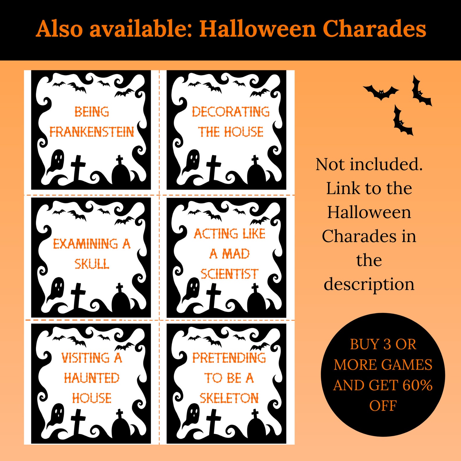 Halloween Emoji Game Printable, Fun Halloween Party Game for Kids ...