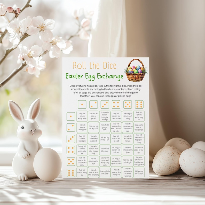 Easter Egg Exchange Dice Game, Printable Easter Activity for Kids, Fun ...