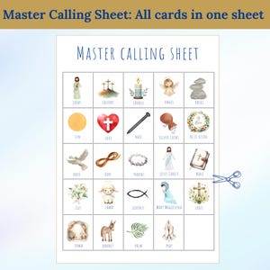 Resurrection Bingo, 30 Easter Bingo Cards, Religious Easter Story Bingo ...