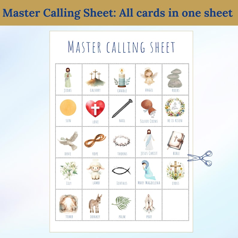 Resurrection Bingo, 30 Easter Bingo Cards, Religious Easter Story Bingo ...