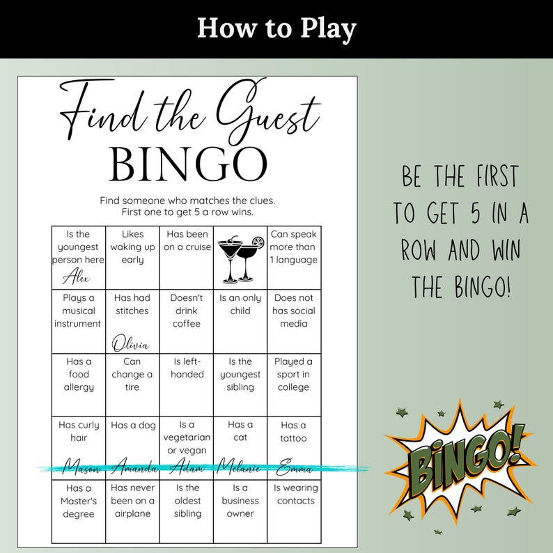 Get to Know You Bingo, Find Someone Who Bingo, Editable Icebreaker Game ...