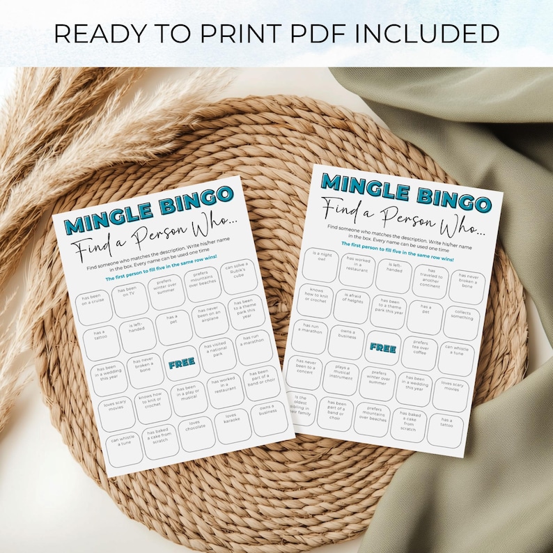 Get to Know You Bingo Custom, 50 Cards, Editable Icebreaker Game, Find ...