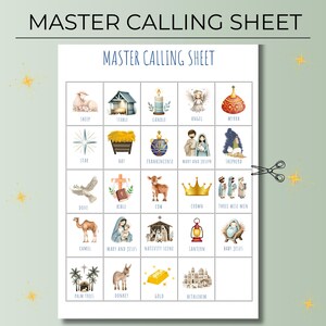Nativity Bingo Cards, Christmas Bingo Game, Kids Christmas Party ...