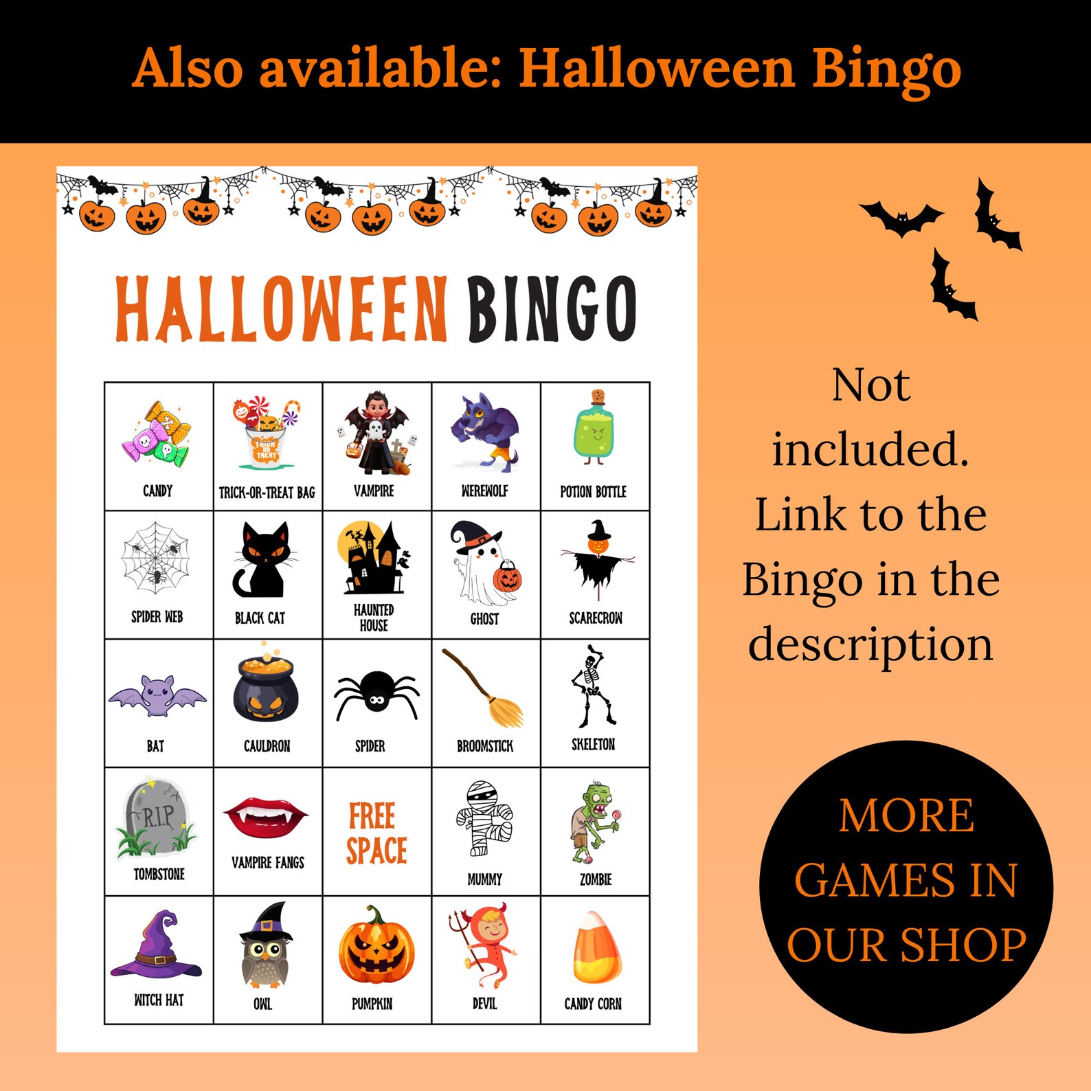 Halloween Emoji Game Printable, Fun Halloween Party Game for Kids ...