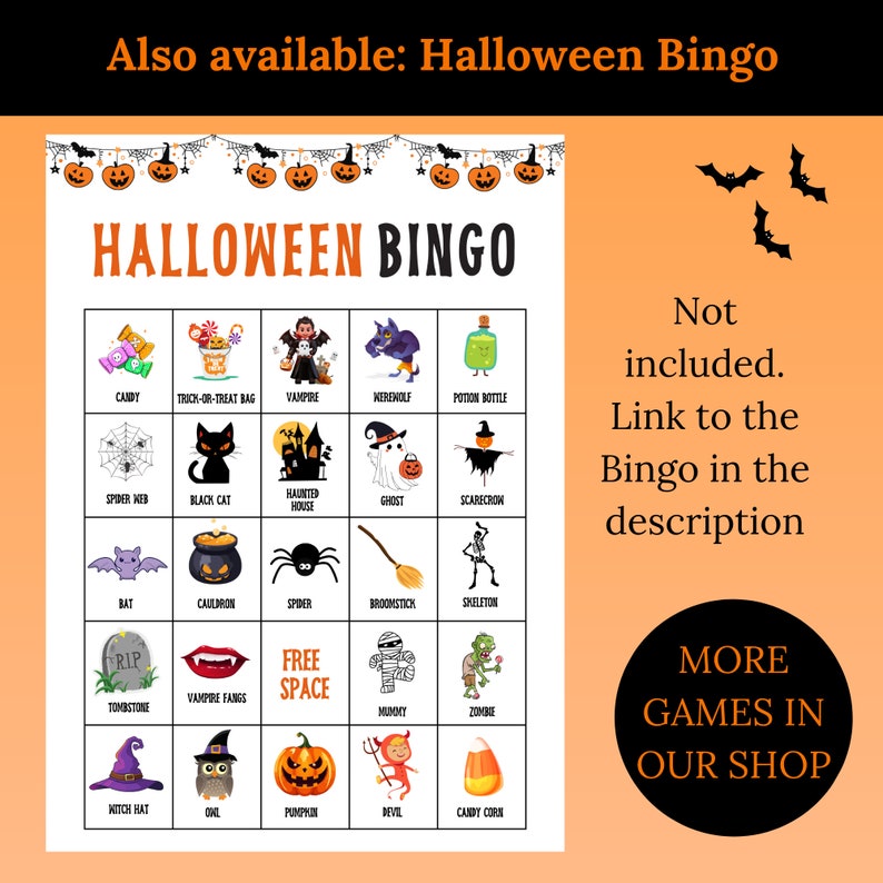 Halloween Emoji Game Printable, Fun Halloween Party Game for Kids ...