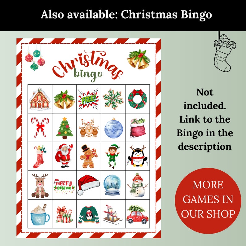 Christmas Charades, Christmas Pictionary for Kids, Fun Christmas Game ...