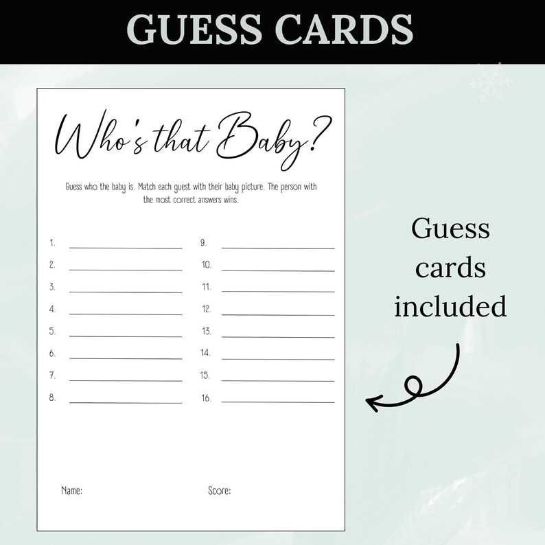 Who's That Baby Photo Game, Printable Guess Who Baby Shower Game ...