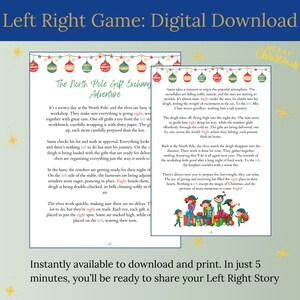 Christmas Left Right Story Printable - Fun Holiday Gift Exchange Game ...
