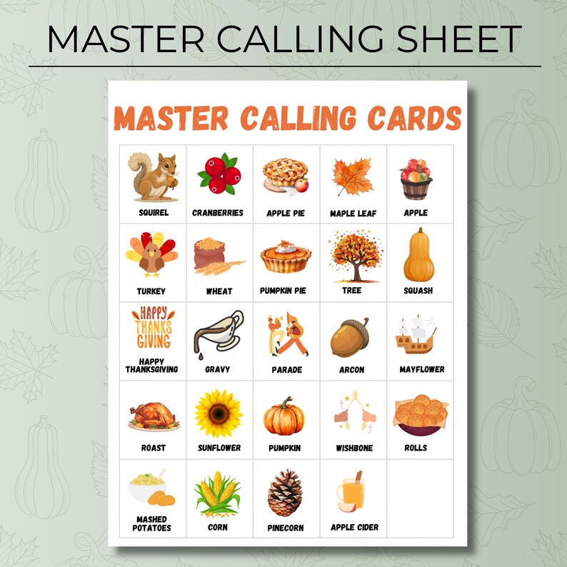 Thanksgiving Bingo Game Cards, Printable Turkey Bingo for Kids, Fun ...