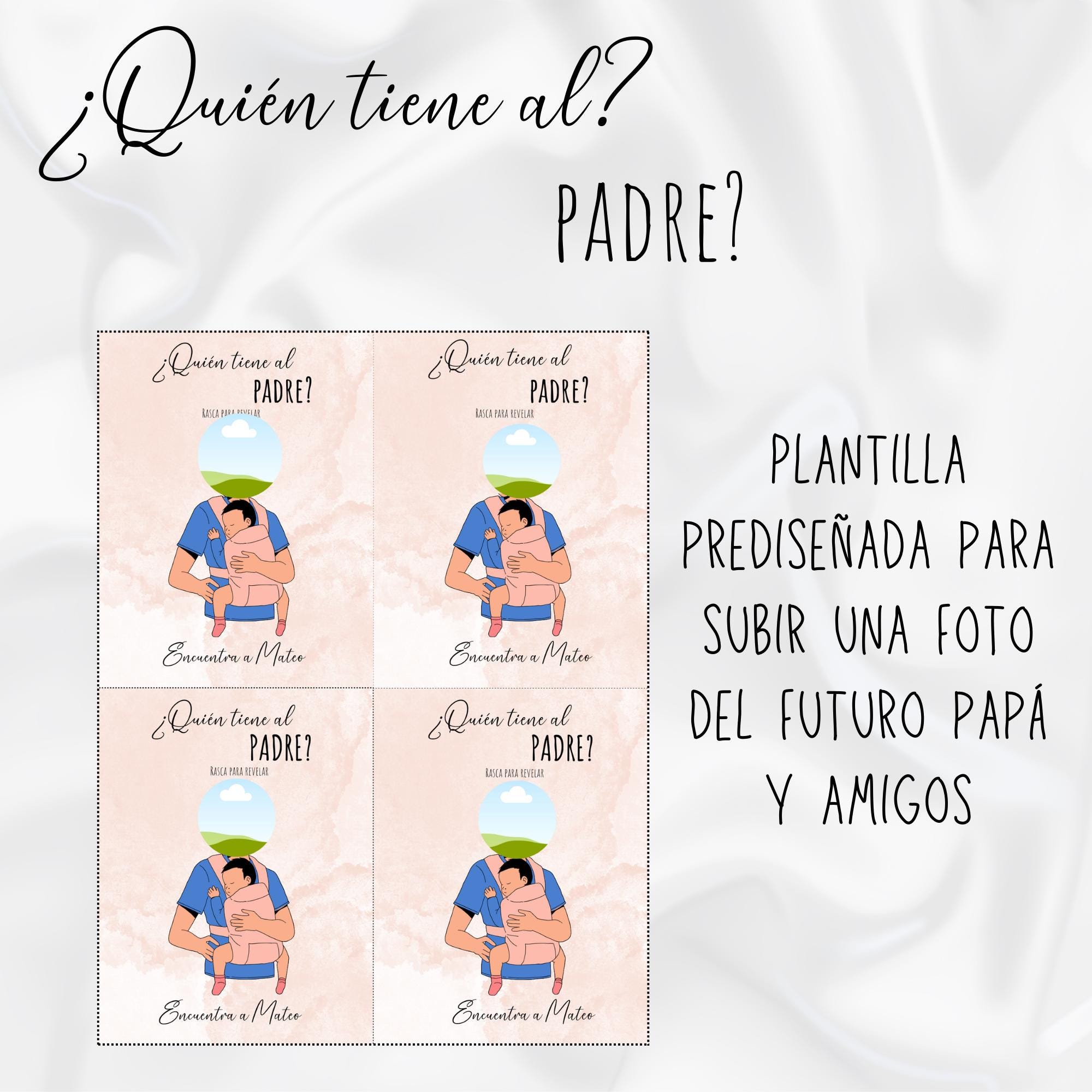 Juego editable de ¿Quién tiene al papá? en color rosa, plantilla para ...