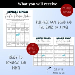Editable Mix and Mingle Bingo - Printable Ice Breaker Game With Get to ...