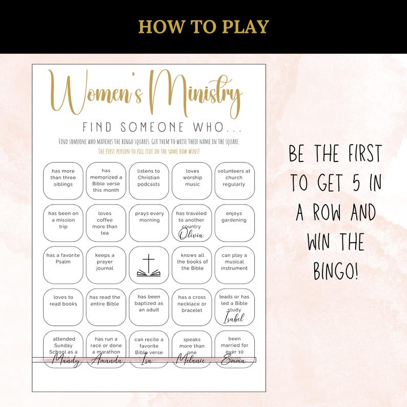 Women's Ministry Get to Know You Icebreaker Questions, Editable and ...