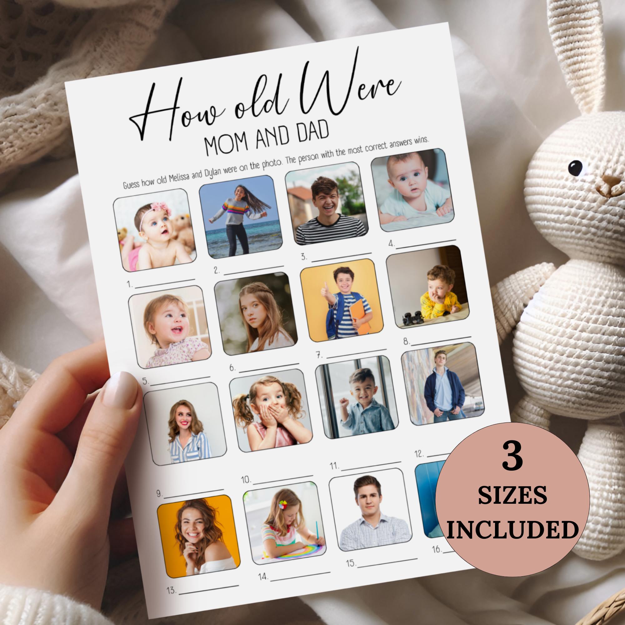 Baby Picture Guessing Game Template, Printable Guess Who Baby Shower ...