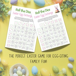 Easter Egg Exchange Dice Game, Printable Easter Game for Family Fun ...