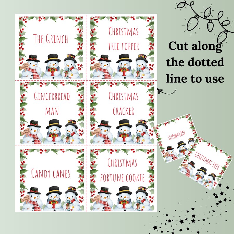 Christmas Charades, Christmas Pictionary for Kids, Fun Christmas Game ...