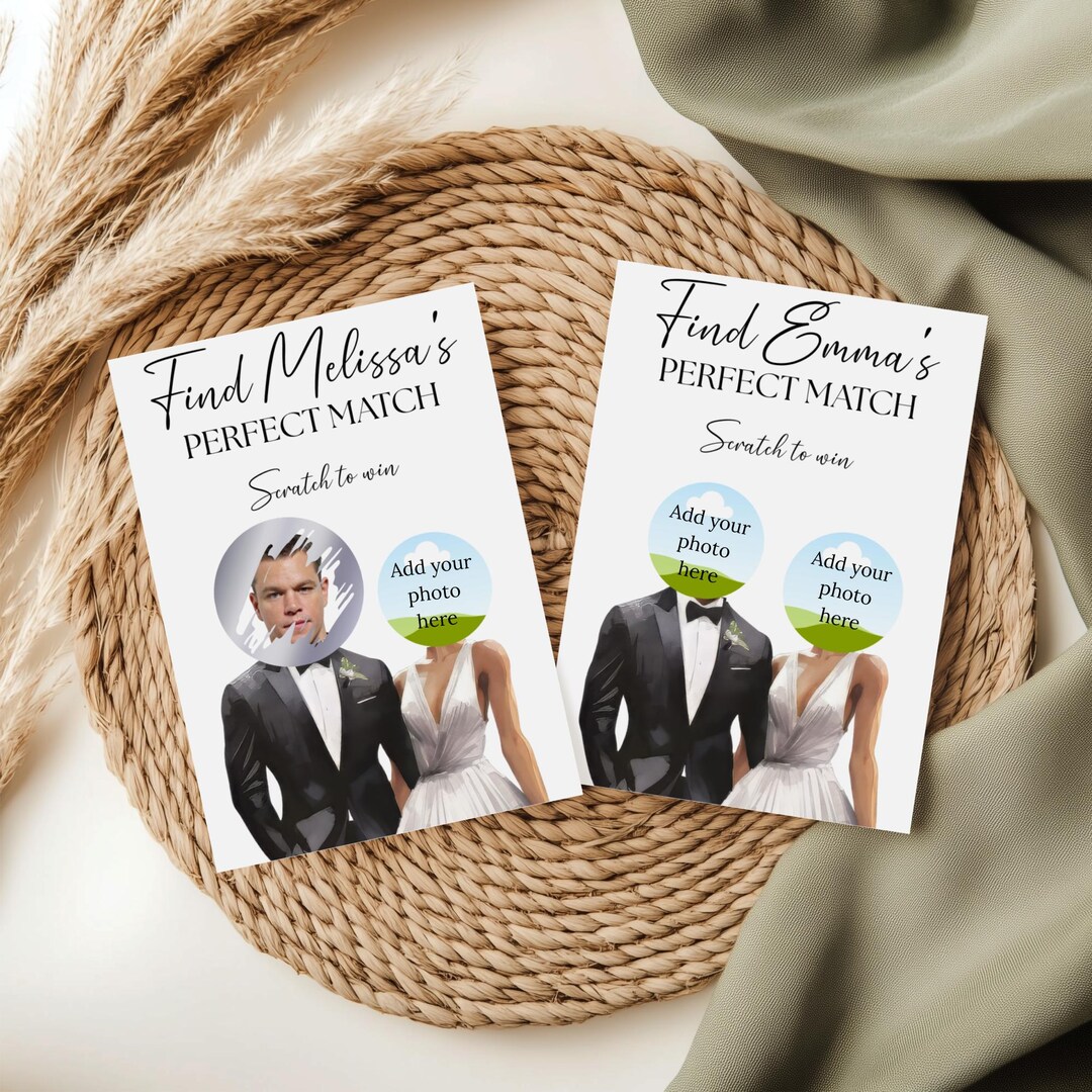 Who Has the Bride and Groom Scratch Off, Bridal Shower Game, Fun ...