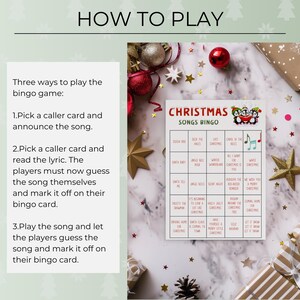 Christmas Carol Bingo Game Printable, 30 Unique Cards for Family Game ...