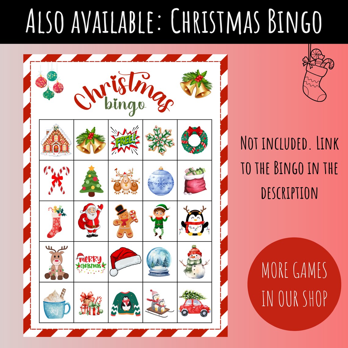 Christmas Charades, Family Game, Christmas Pictionary, Holiday Kids ...