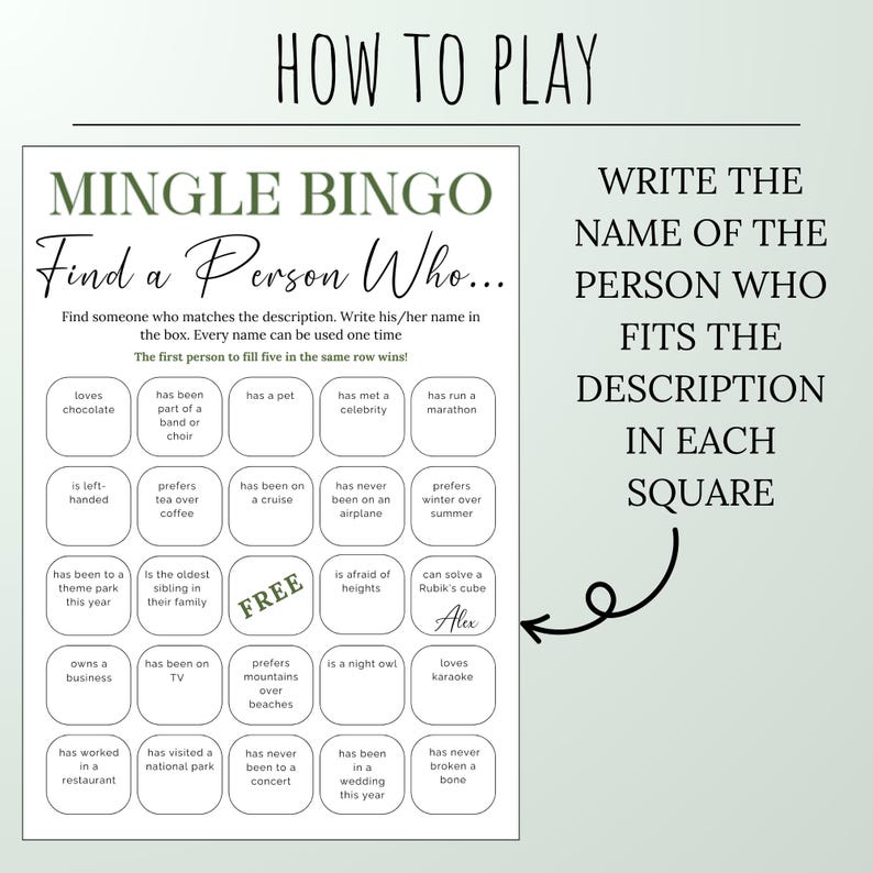 Getting to Know You Bingo, Fun Icebreaker Game for Office Parties, Team ...