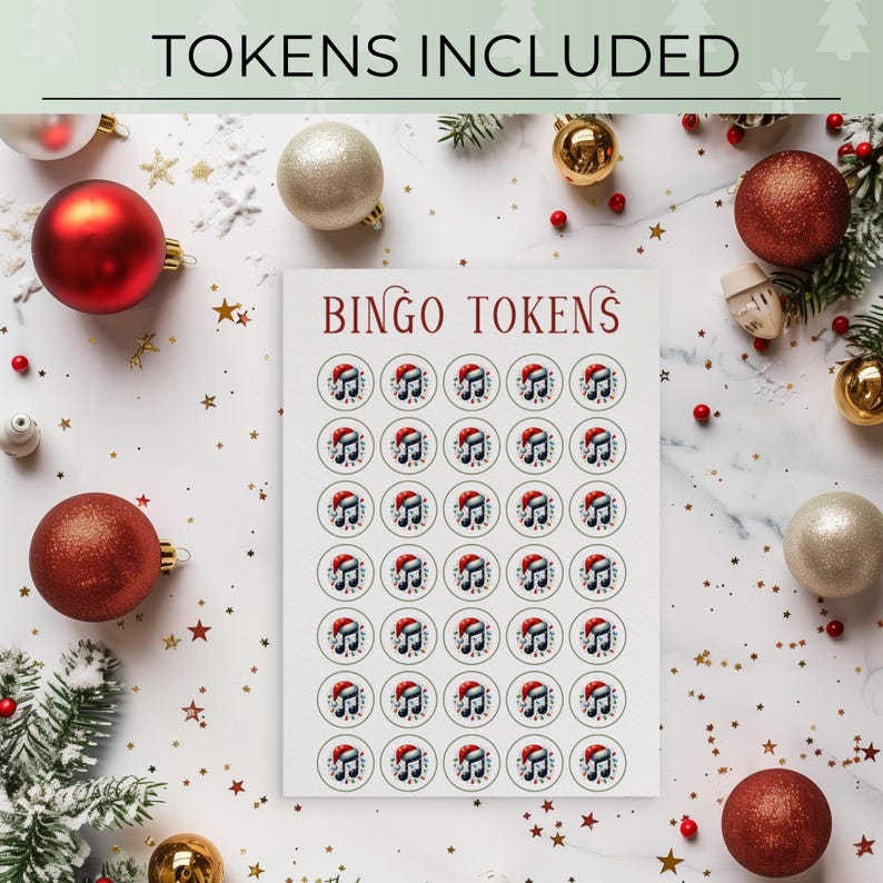 Christmas Music Bingo, 100 Unique Printable Cards, Fun Party Game for ...
