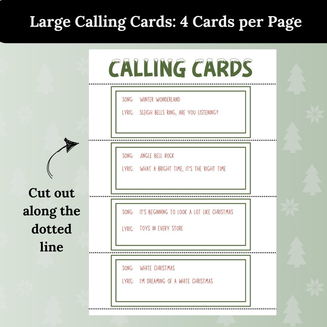 Christmas Carol Bingo Game Printable, 30 Unique Cards for Family Game ...