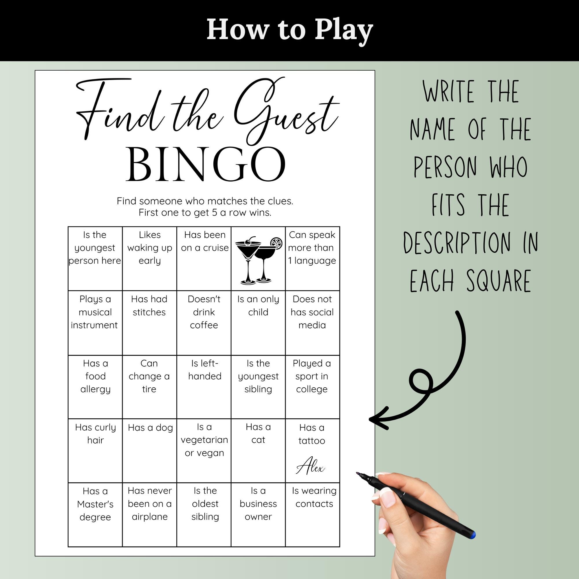 Get to Know You Bingo, Find Someone Who Bingo, Editable Icebreaker Game ...