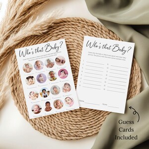 Guess the Baby Photo Game Template, Editable Baby Shower Game, Fun ...