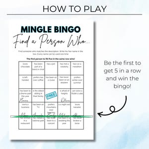 Editable Mix and Mingle Bingo - Printable Ice Breaker Game With Get to ...