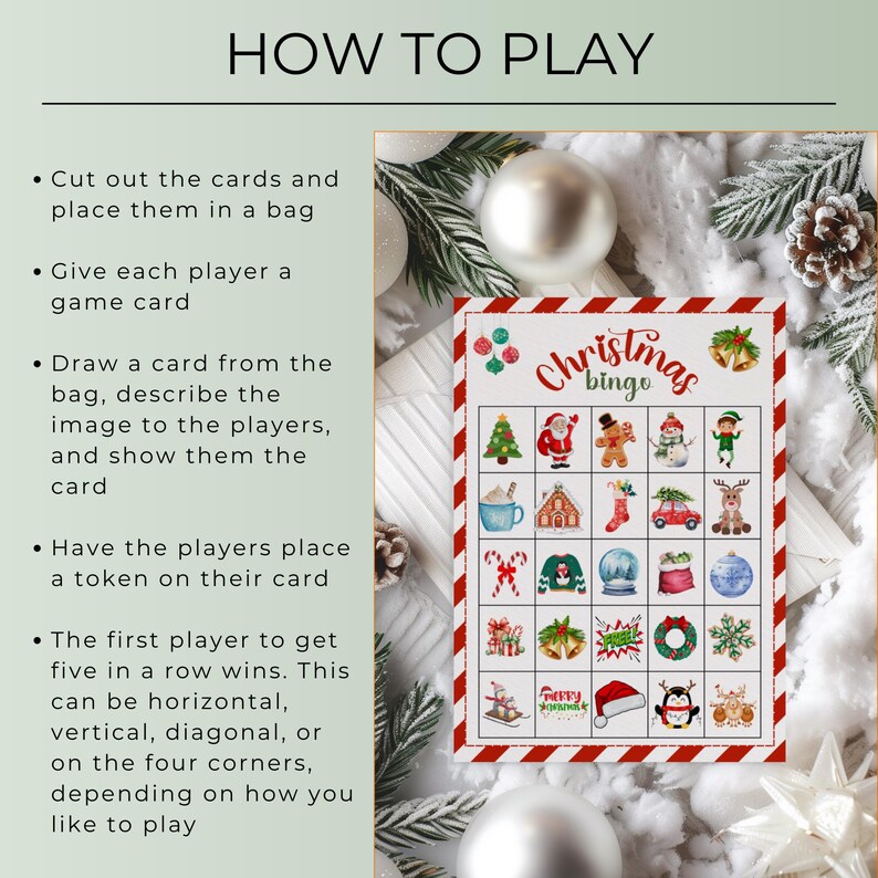Christmas Bingo, Printable Fun Christmas Party Game, Xmas Family Games ...